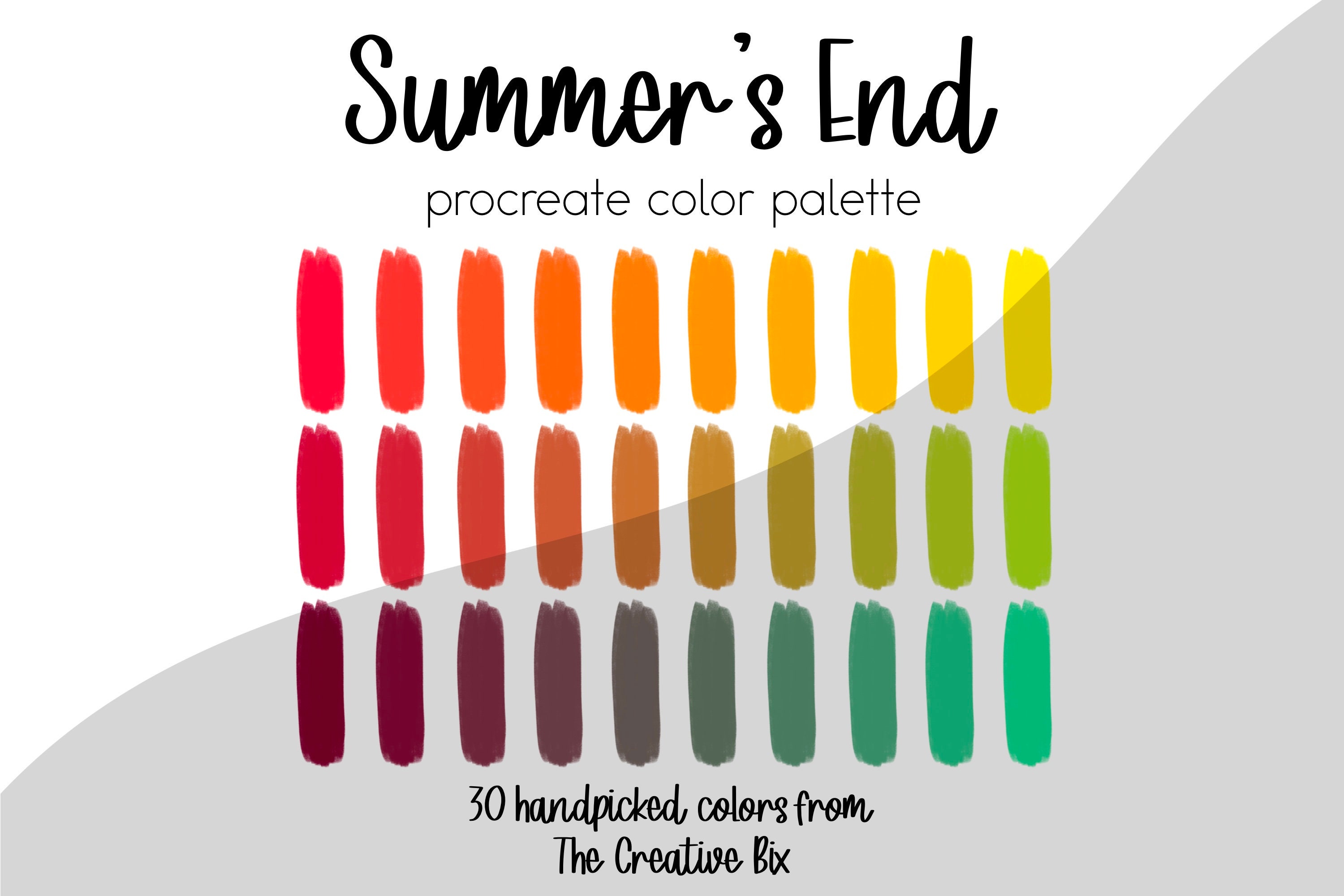 Summer's End Procreate Color Palette, 30 Colors (digital Download) - Etsy