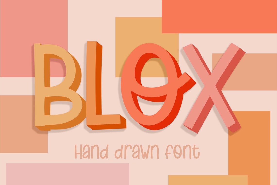 Blox Font Hand Drawn Font Handwritten Font Instant - Etsy