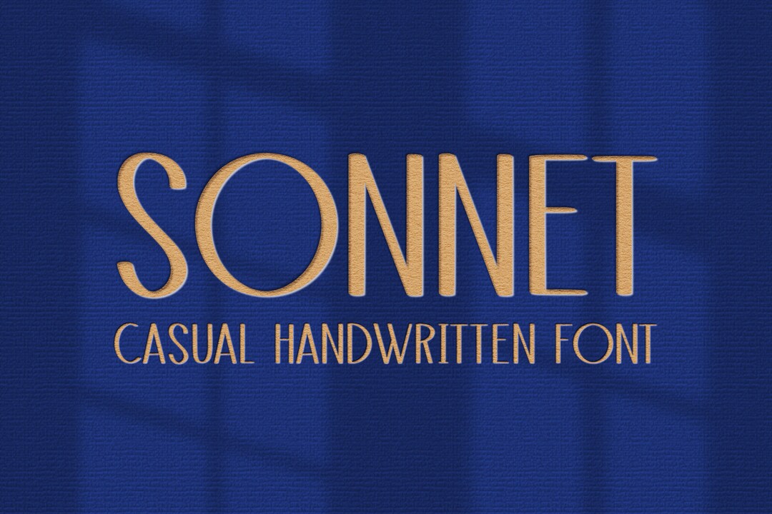 Sonnet Font, Hand Drawn Font, Handwritten Font, Instant Download ...