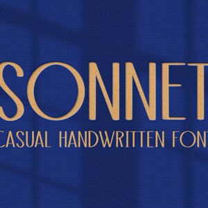 Sonnet Font, Hand Drawn Font, Handwritten Font, Instant Download ...