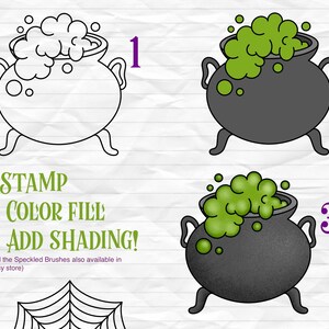 Spooky Stamps Brushset, Procreate Brushes, Digital Brush, Instant ...