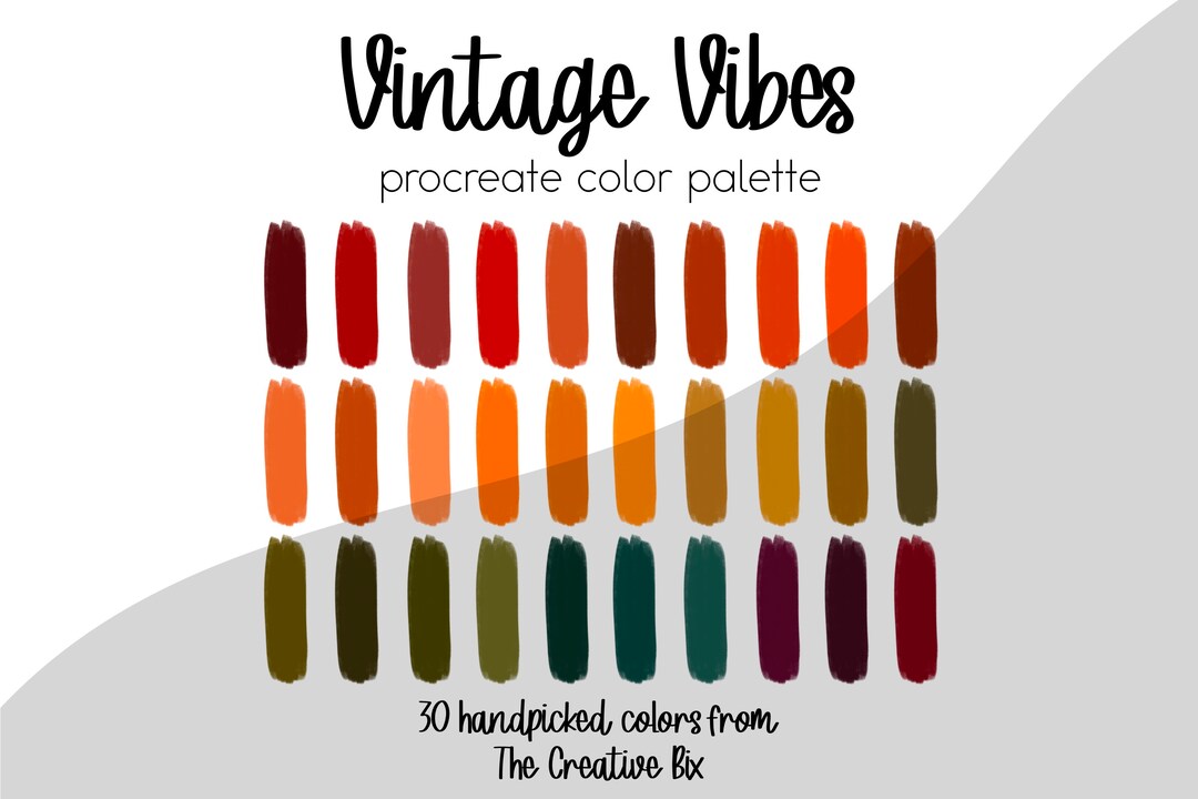 Vintage Vibes Procreate Color Palette, 30 Colors (digital Download) - Etsy