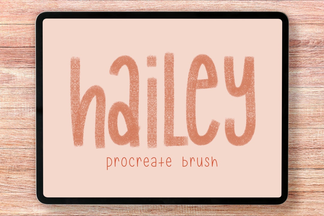 Hailey Calligraphy Brush, Lettering Texture Brush for Procreate ...