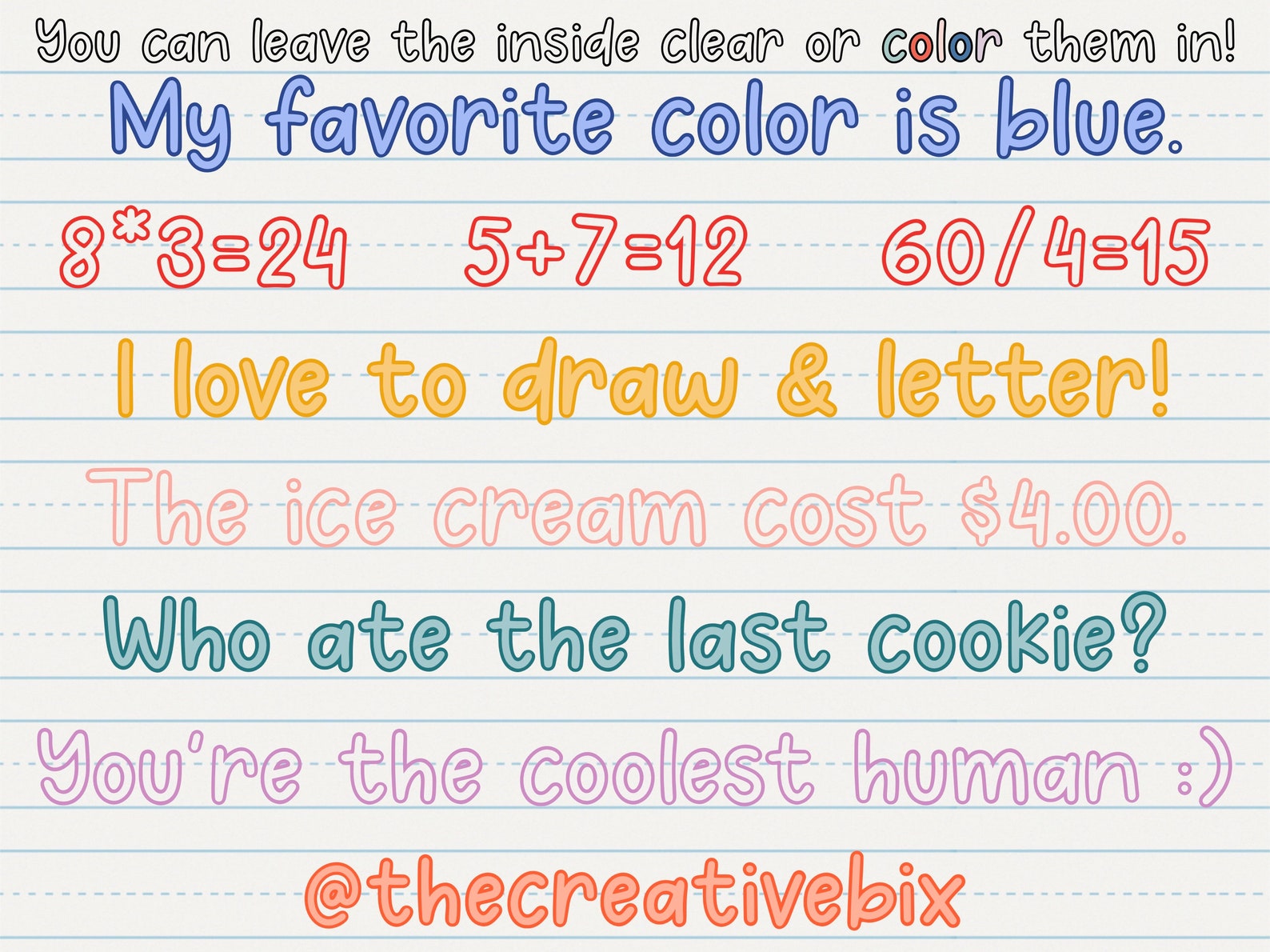 Elementary Font Hand Drawn Font Handwritten Font Instant | Etsy