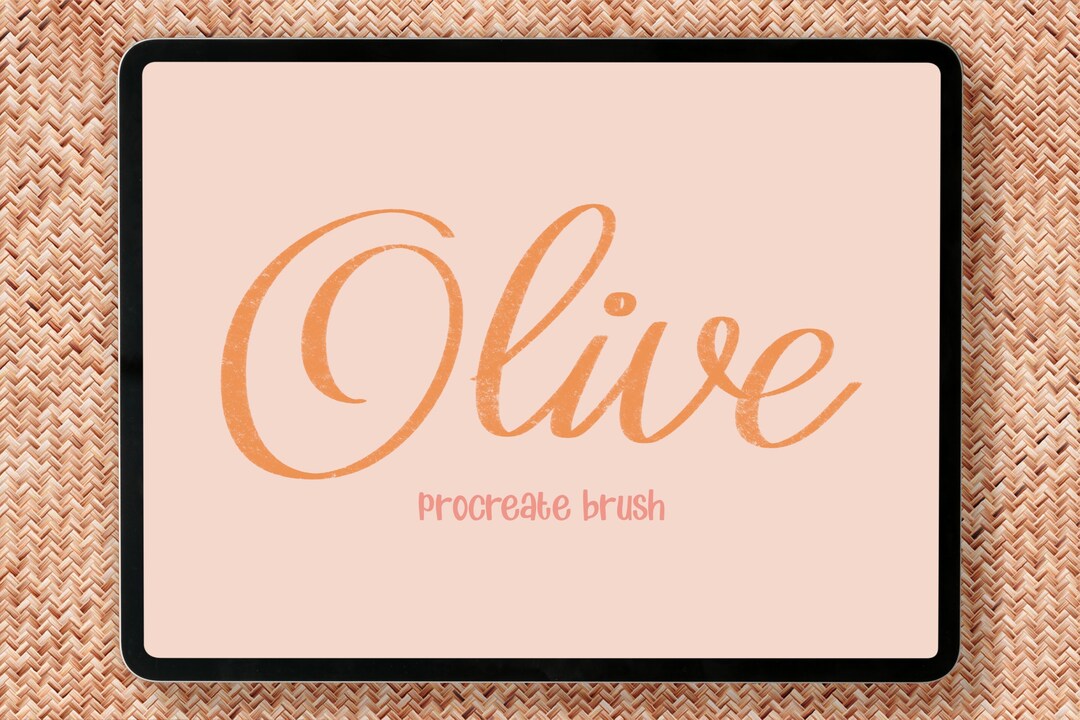 Olive Calligraphy Brush, Textured Lettering Brush (digital Download) - Etsy