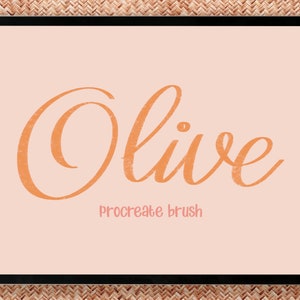 Olive Calligraphy Brush, Textured Lettering Brush (digital Download) - Etsy