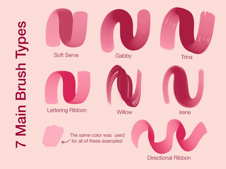 Soft Serve Procreate Brush Pack, Lettering & Calligraphy (digital ...