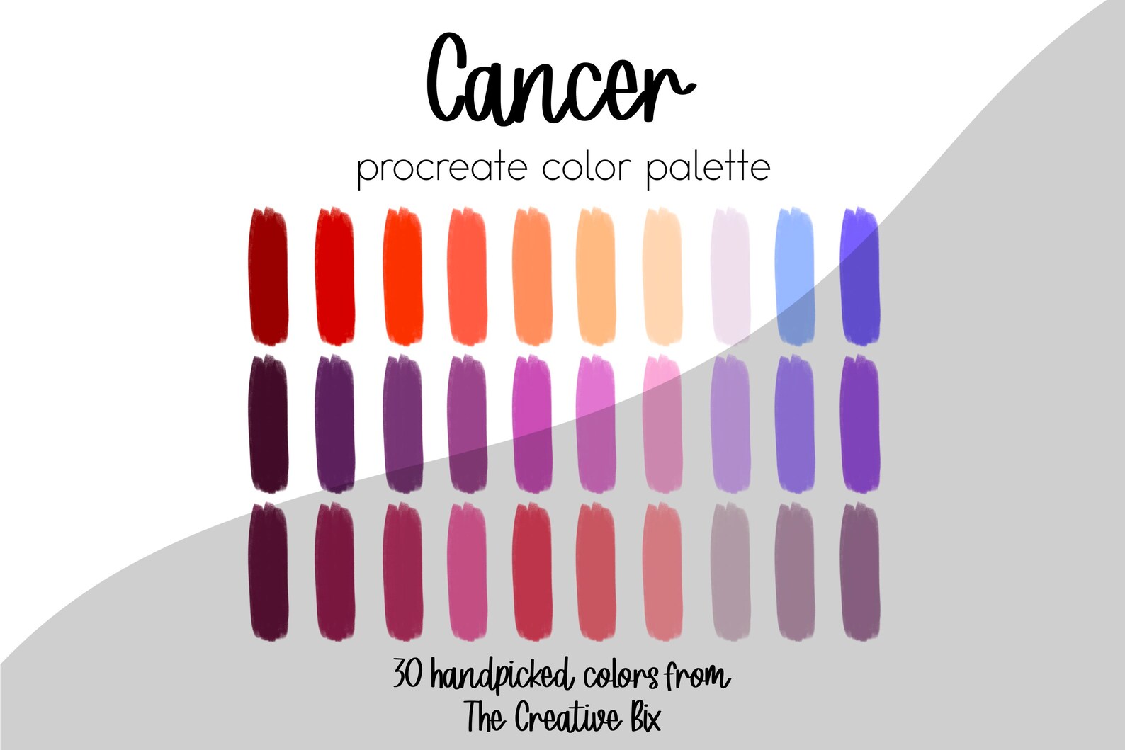 Cancer Zodiac Procreate Palette Zodiac Colors 30 Colors - Etsy