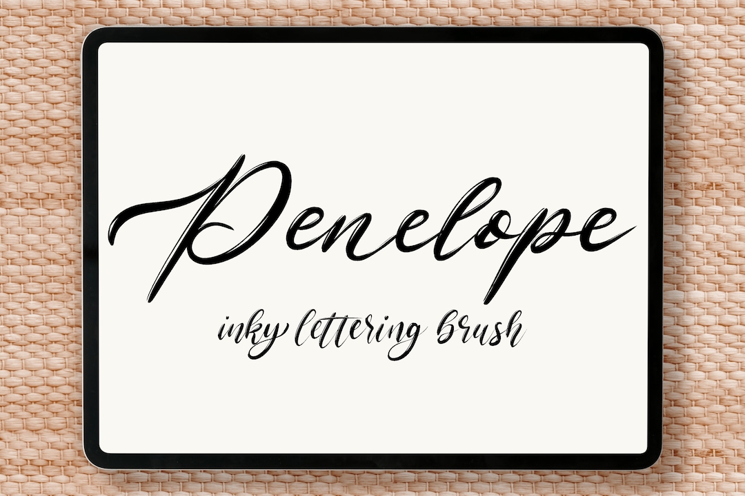 Penelope Inky Classic Lettering Calligraphy Brush, Digital Brush ...