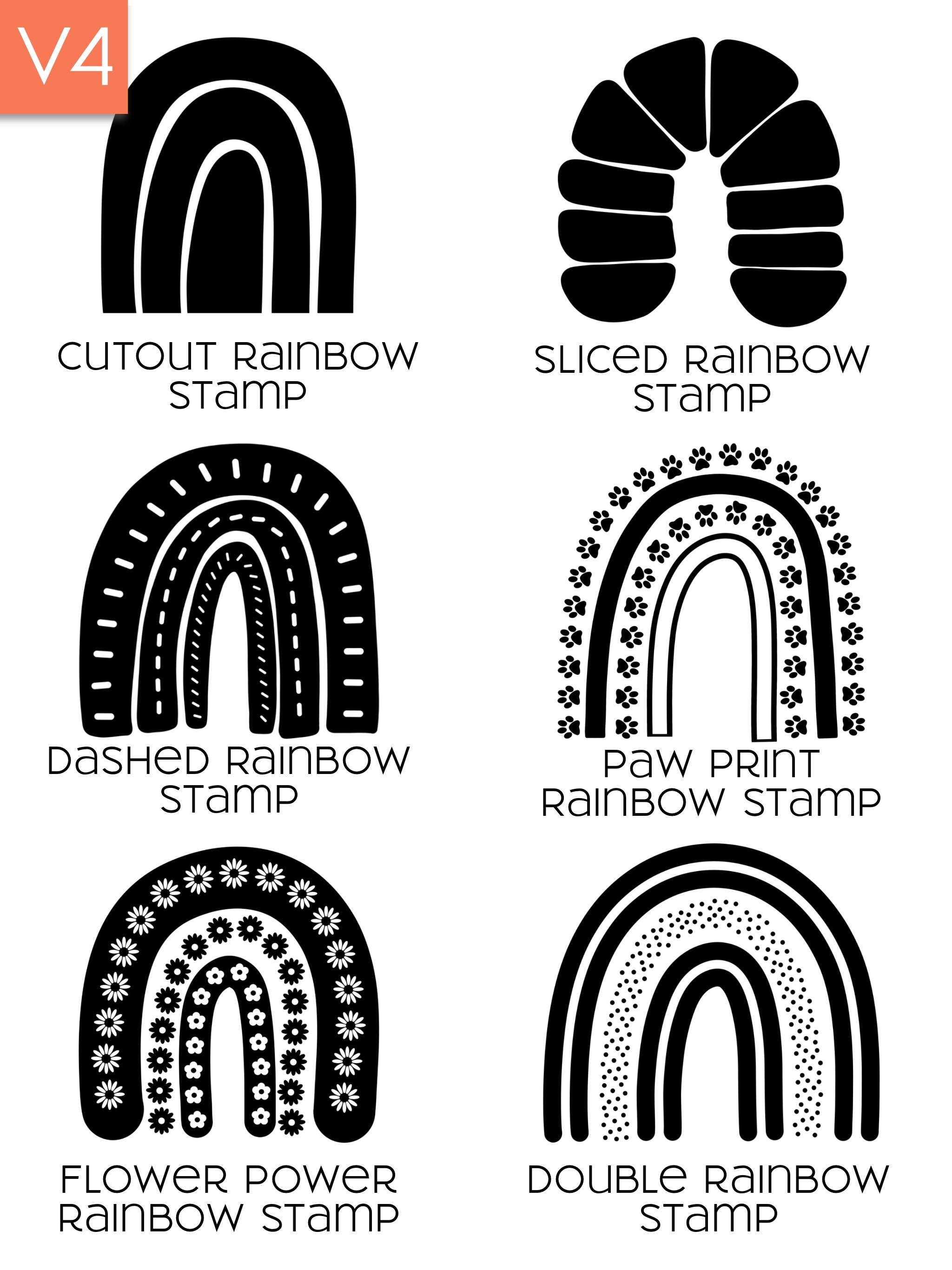 Rainbow Stamp Brush Bundle 24 Stamps Procreate Brushes - Etsy