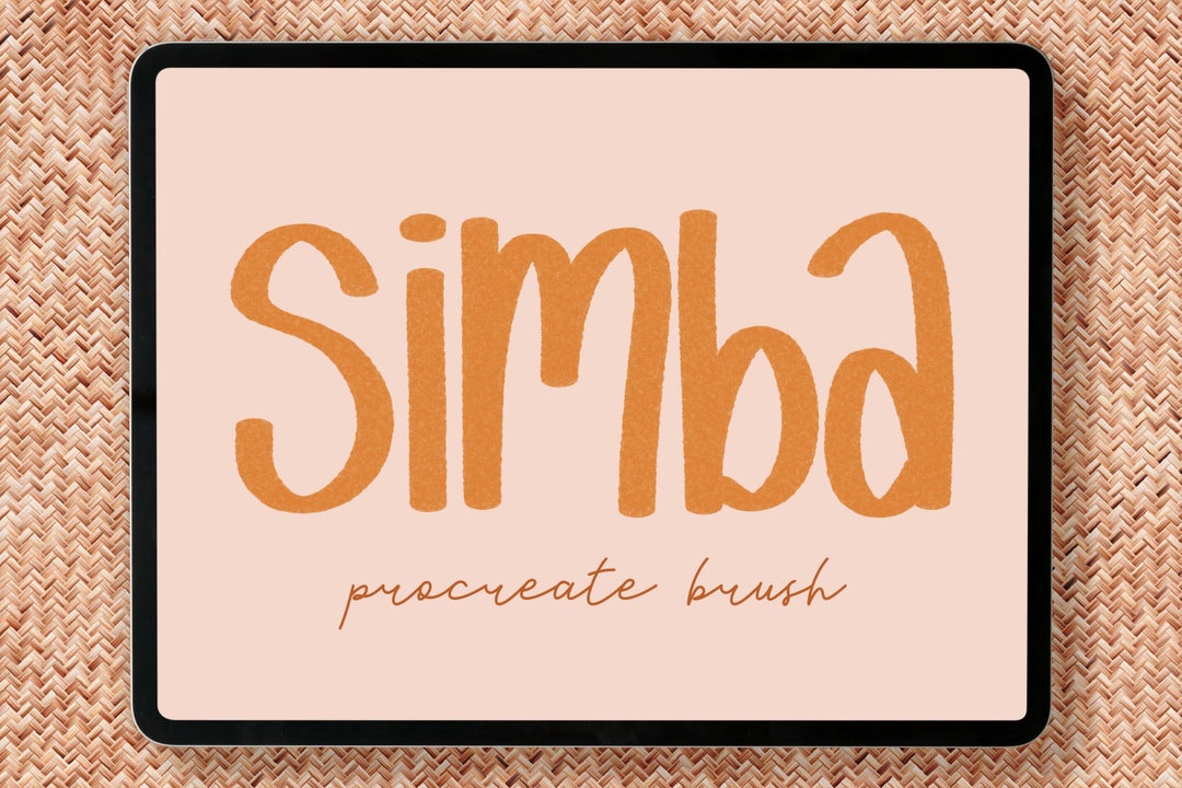 Simba Calligraphy Brush, Digital Brush, Instant Download, Lettering ...