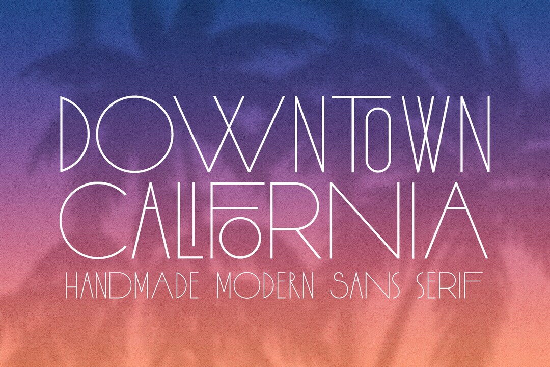 Downtown California Font, Hand Drawn, Handwritten Font, Instant Digital ...