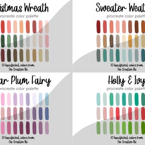 Winter Color Palette Bundle for Procreate, 420 Colors, Swatches ...