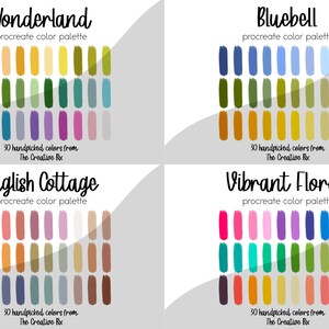 Spring Color Palette Bundle for Procreate, 420 Colors, Swatches ...