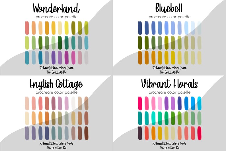 Spring Color Palette Bundle for Procreate, 420 Colors, Swatches ...