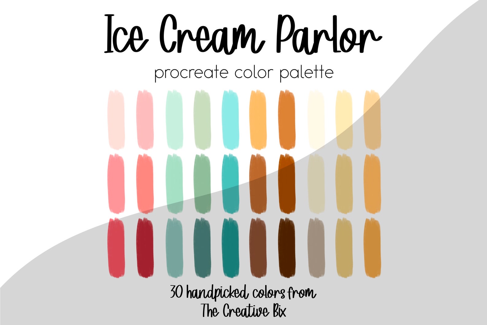 Ice Cream Parlor Procreate Palette 30 Colors Color Palette - Etsy