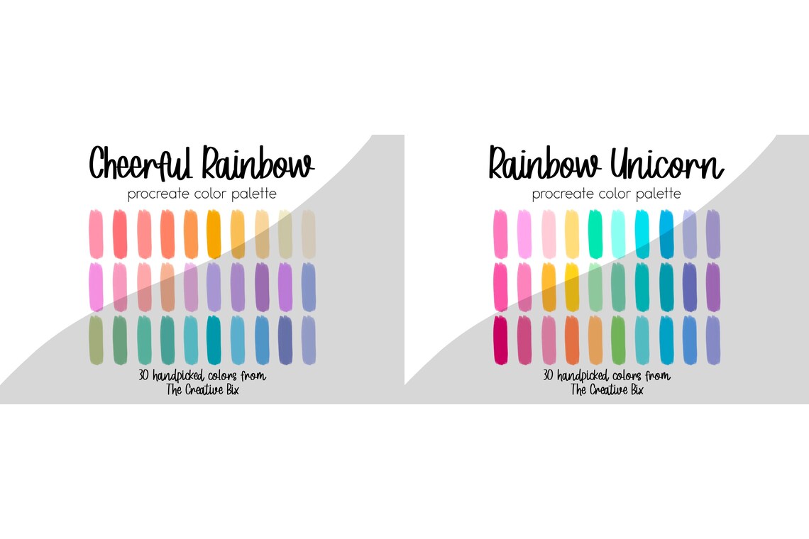 Rainbow Procreate Palette Bundle 300 Colors Color Palette - Etsy
