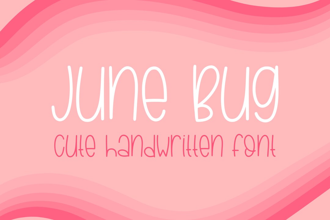 June Bug Font, Hand Drawn Font, Handwritten Font, Instant Download ...