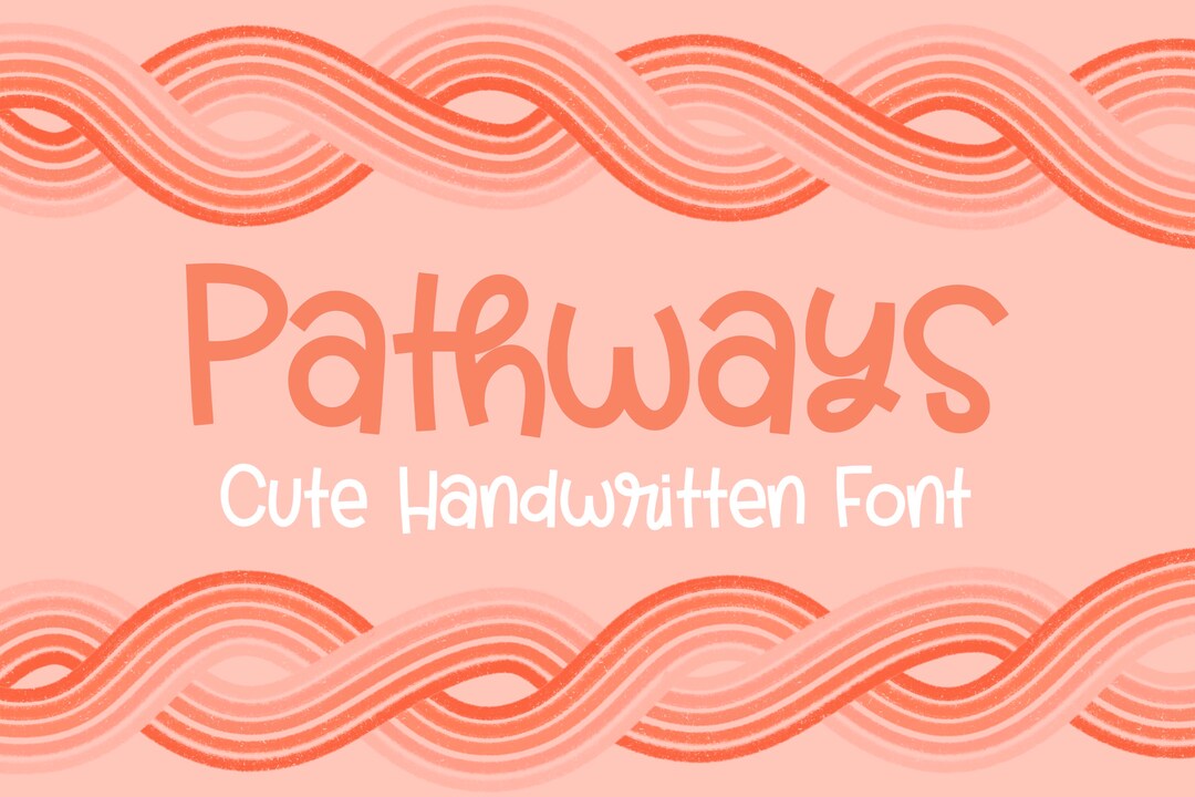 Pathways Font, Hand Drawn Font, Handwritten Font, Instant Download ...
