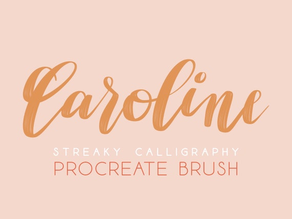 Caroline Procreate Lettering Brush Digital Download Instant | Etsy