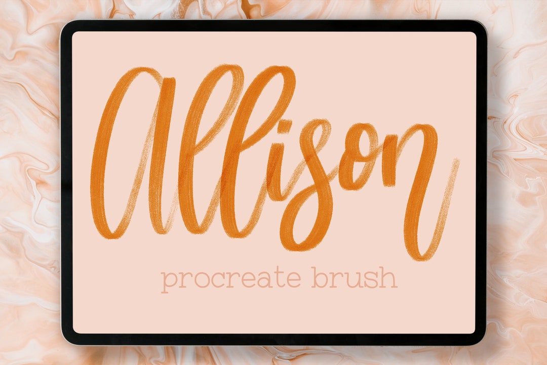 Allison Calligraphy Brush, Digital Brush, Instant Download, Lettering ...