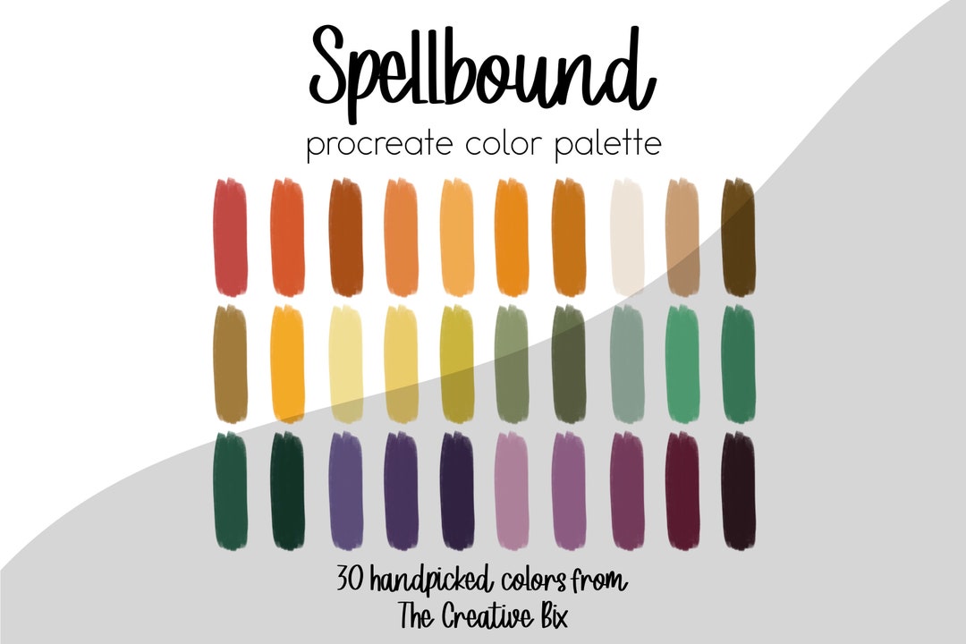 Spellbound Procreate Palette, 30 Colors, Color Palette, Procreate ...