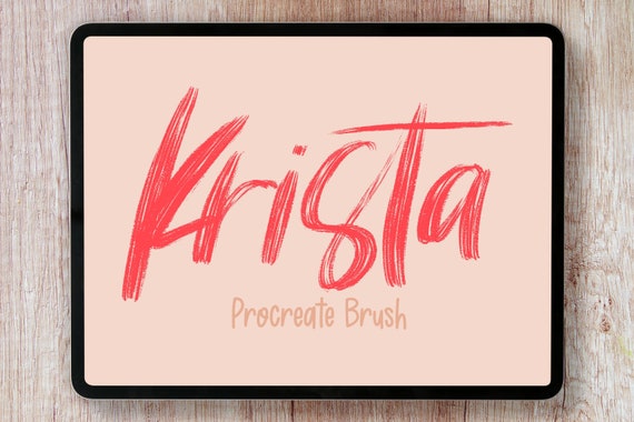 Krista Lettering Procreate Brush Calligraphy Brush Digital - Etsy