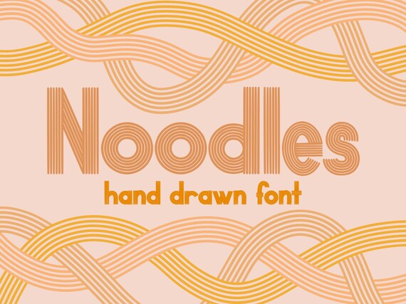 Noodles Font Hand Drawn Font Handwritten Font Instant | Etsy