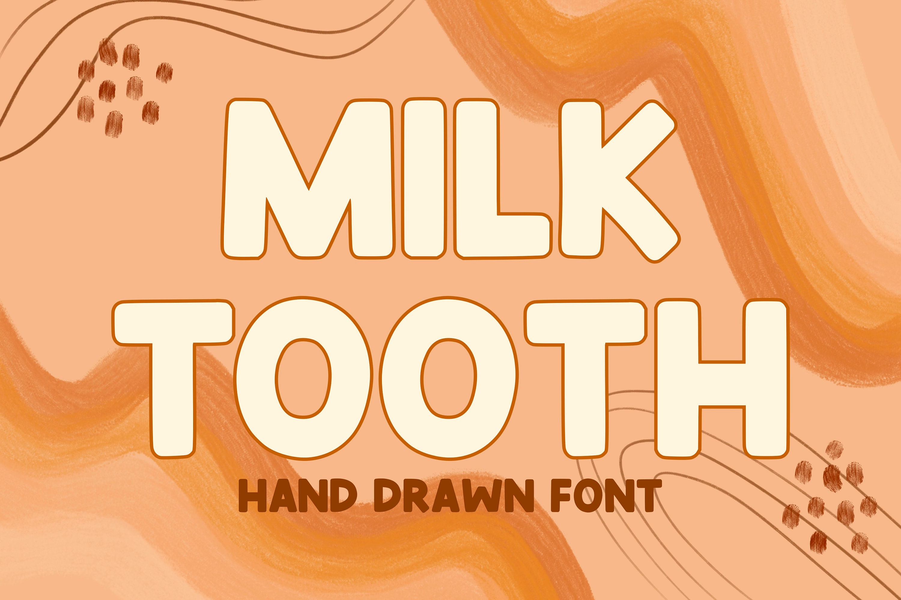 Milk Tooth Font Hand Drawn Font Handwritten Font Instant - Etsy