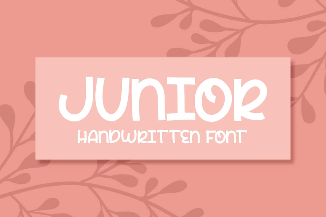 Junior Font, Hand Drawn Font, Handwritten Font, Instant Download ...