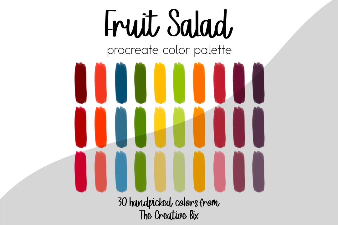 Fruit Salad Procreate Palette, 30 Colors, Color Palette, Procreate ...