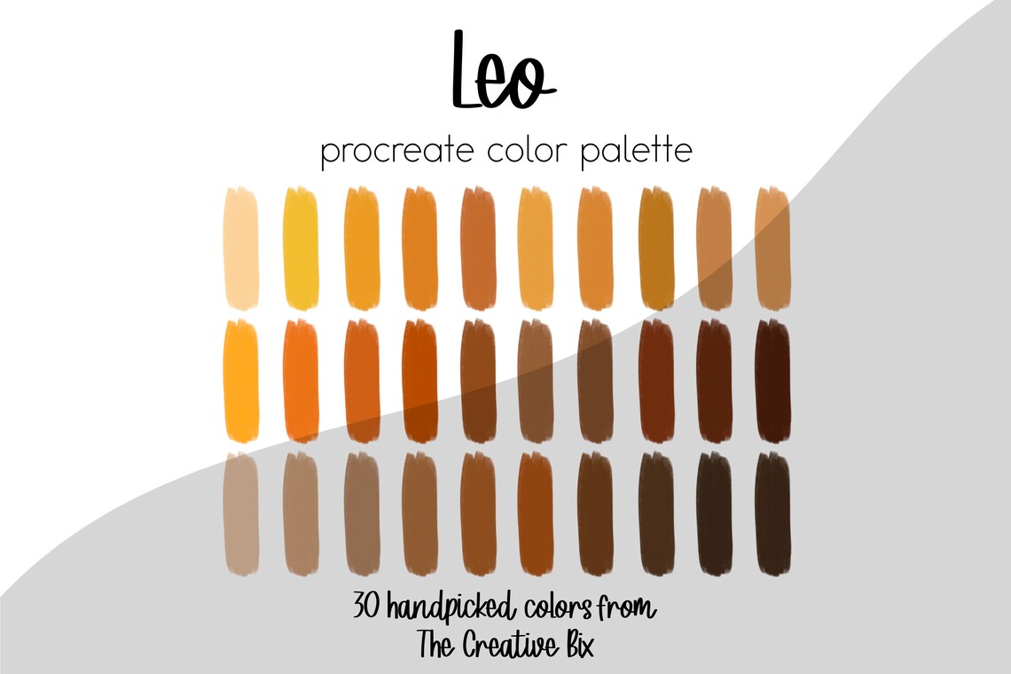 Leo Zodiac Procreate Palette Zodiac Colors 30 Colors Color - Etsy