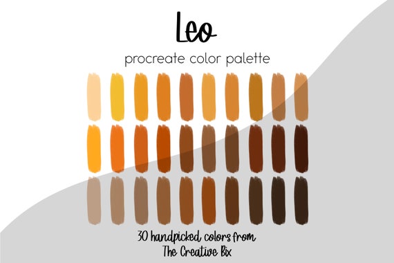 Leo Zodiac Procreate Palette Zodiac Colors 30 Colors Color - Etsy