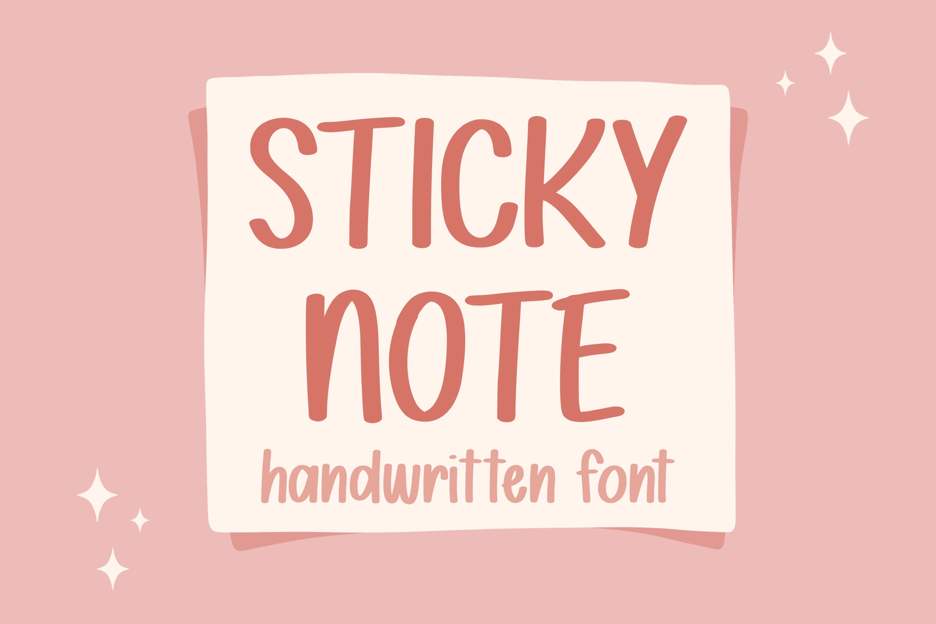 Sticky Note Font Hand Drawn Font Handwritten Font Instant - Etsy