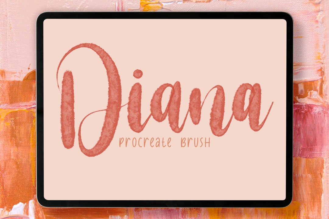 Diana Procreate Lettering Brush, Digital Download, Instant Digital ...
