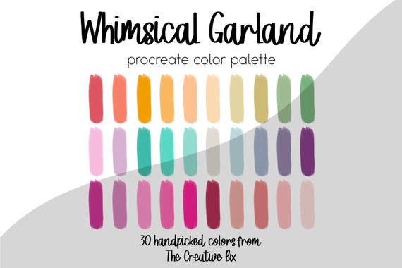 Whimsical Garland Procreate Palette 30 Colors Color Palette - Etsy