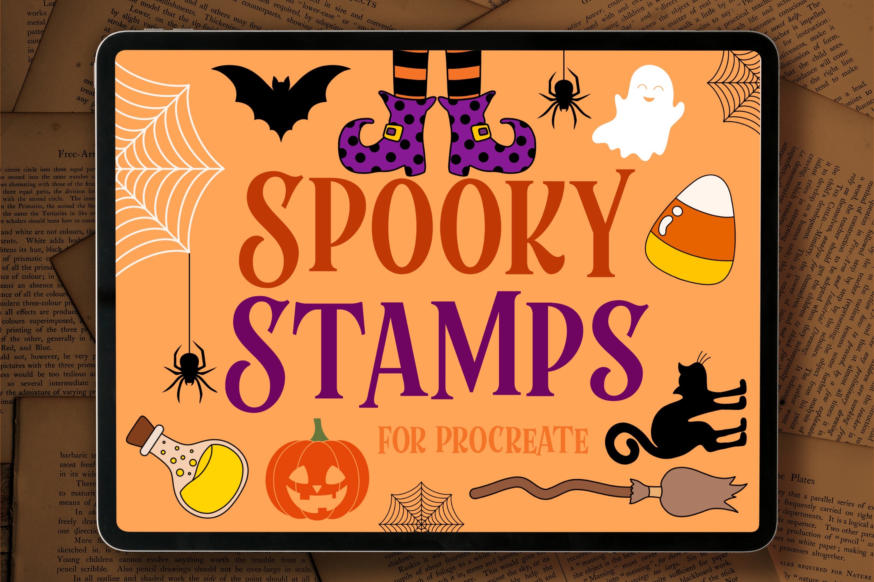 Spooky Stamps Brushset Procreate Brushes Digital Brush - Etsy