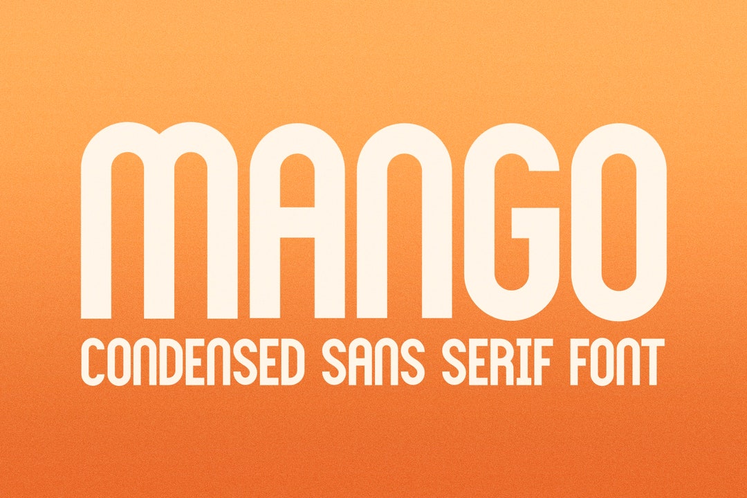 Mango Font: Tall Bold Sans Serif Typeface (digital Download) - Etsy