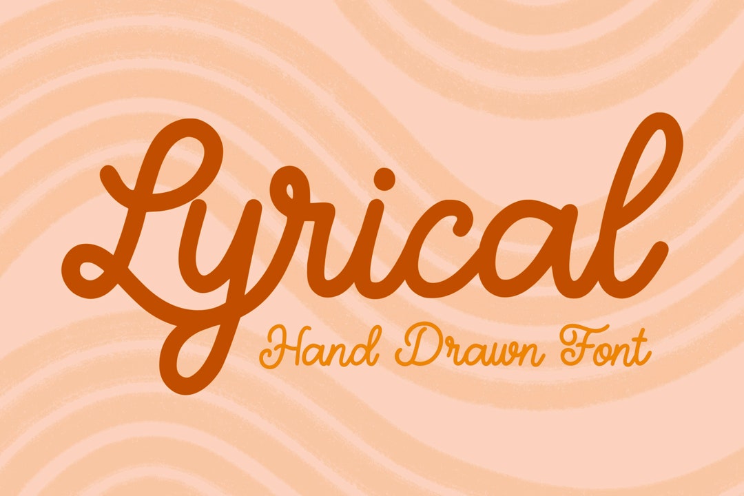 Lyrical Font Hand Drawn Font Handwritten Font Instant - Etsy