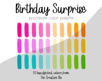 Birthday Color Palette Download - Etsy