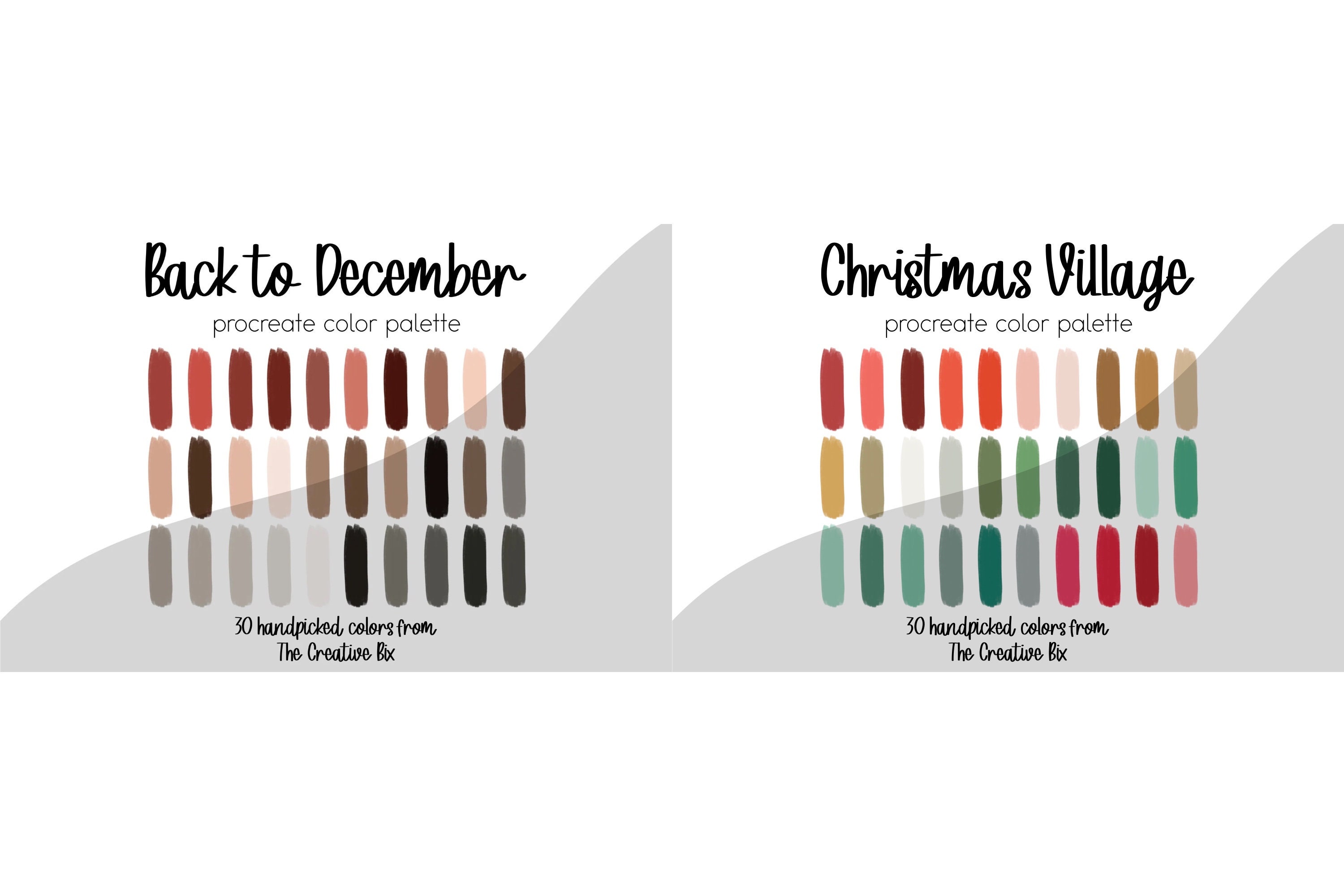 Winter Color Palette Bundle for Procreate, 420 Colors, Swatches ...