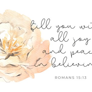 Floral Scripture Card Set Watercolor Illustrated Pack 12 - Etsy