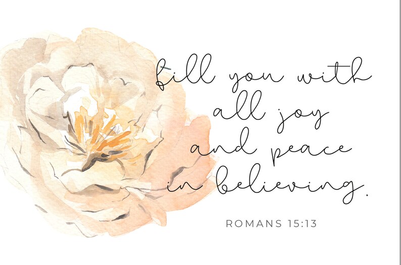 Floral Scripture Card Set Watercolor Illustrated Pack 12 - Etsy