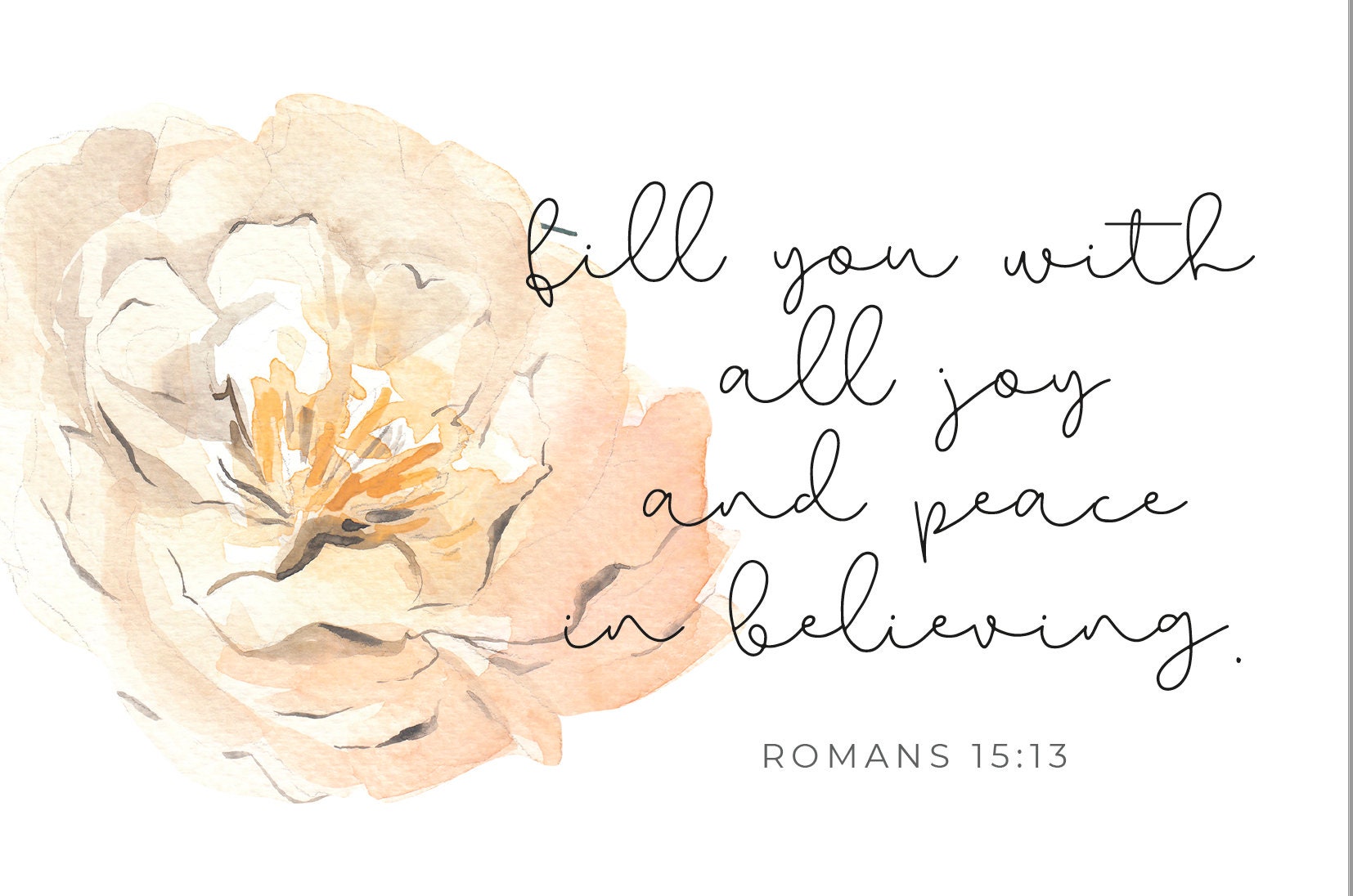 Floral Scripture Card Set Watercolor Illustrated Pack 12 - Etsy