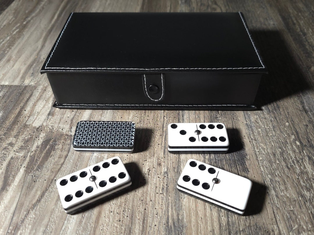 Domino Deluxe Silver Jumbo, Jumbo Dominoes, Domino, Dominoes, Domino Set, Dominoes Set, Double ...