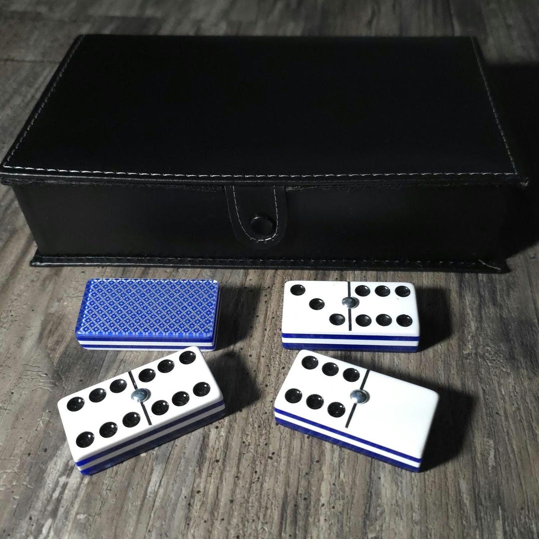 Domino Deluxe Blue Jumbo, Jumbo Dominoes, Domino, Dominoes, Domino Set ...