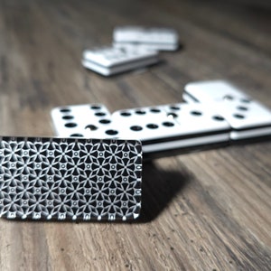 Domino Deluxe Silver Jumbo, Jumbo Dominoes, Domino, Dominoes, Domino Set, Dominoes Set, Double ...