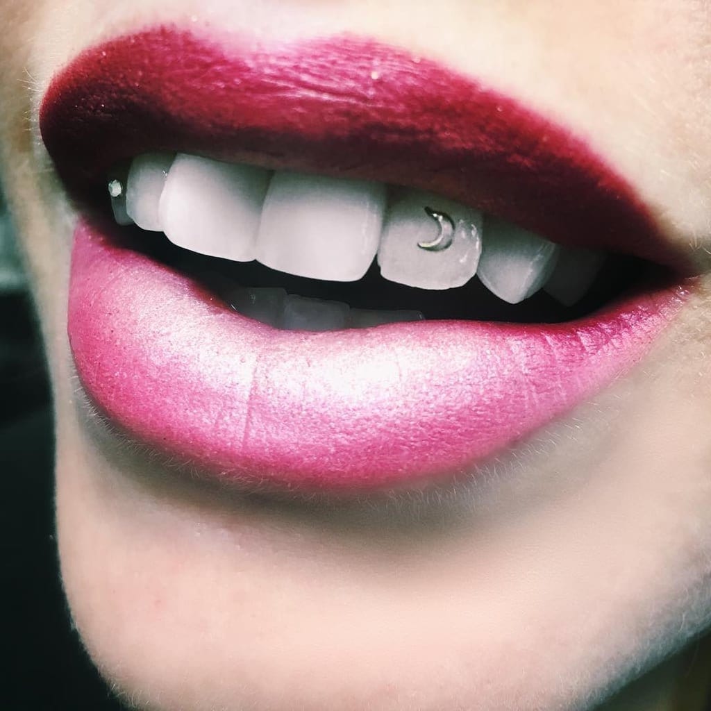 Silver Sky Tooth Gems White Gold Fine Silver Plated Moon - Etsy UK