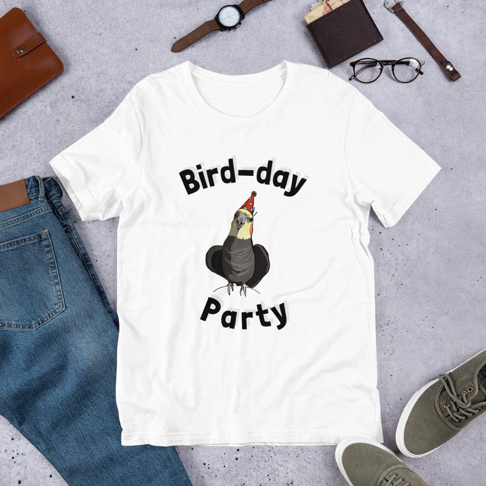 Cockatiel Bird-day Birthday Party Short-sleeve Unisex T-shirt for ...