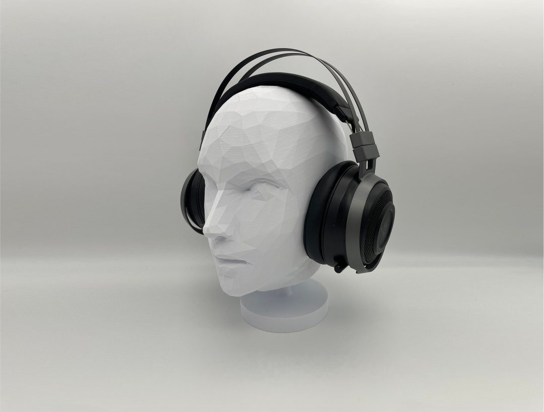 Life Size Geometric Female Asaro Head Headphone Stand - Head Sculpture ...